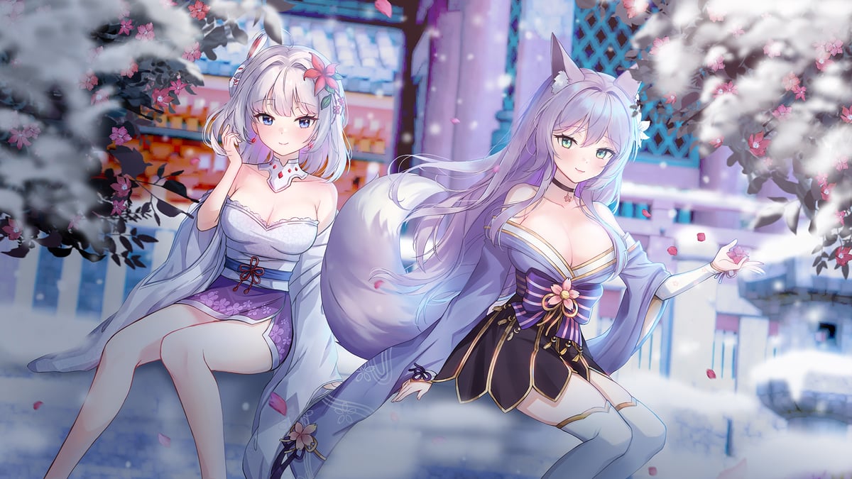 Sakura Snow Shrine - Print | Kaioura's Merch Shop