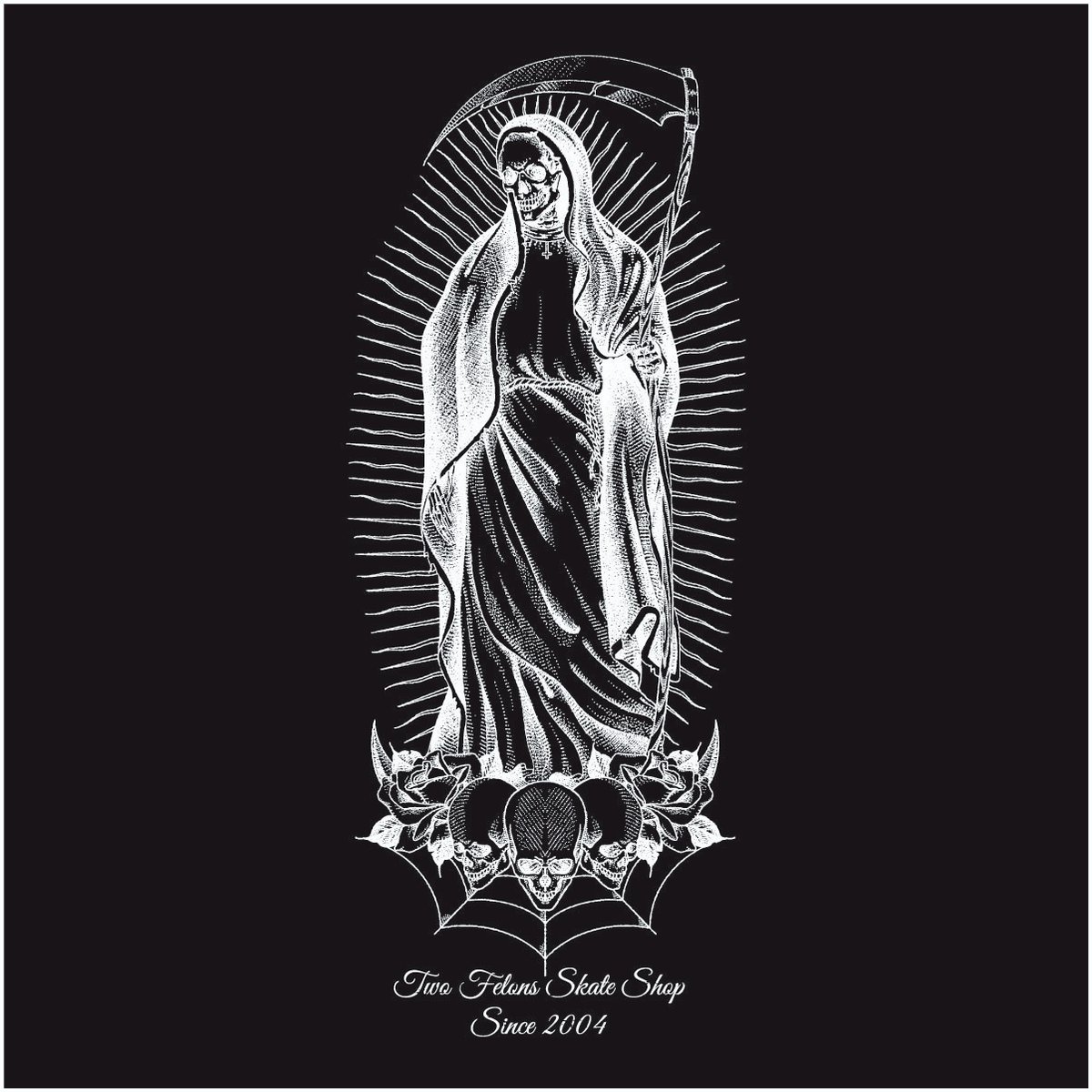 Two Felons "SANTA MUERTE" (black) | Two Felons Skate Shop