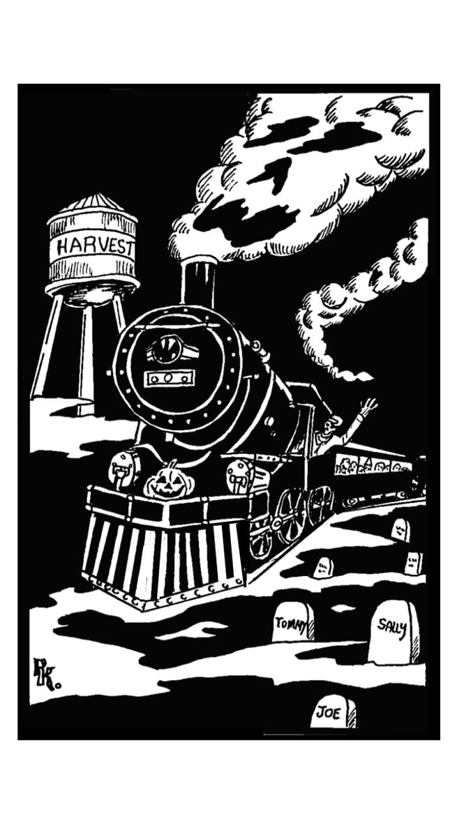 Halloween Train Art Print | RKHorror