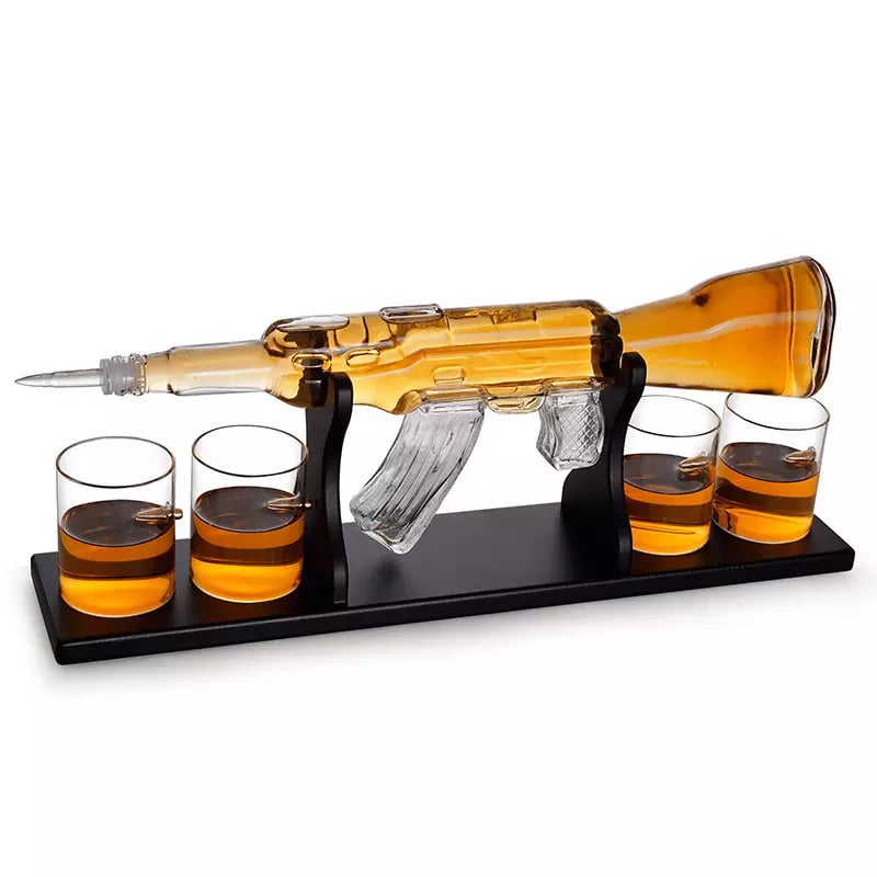 Ak47 Whiskey Gun shape Decanter Set | Gift Precision