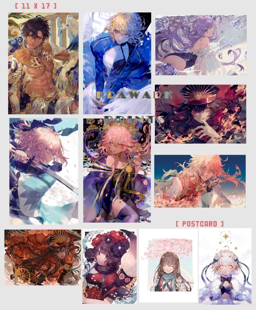 FGO Fate/Grand Order Art prints | KRAW