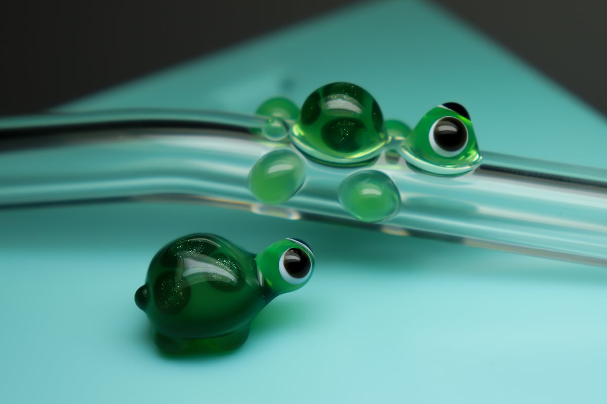 Turtle Gift Set - Glass Straw + Tiny Turtle | Bow Valley Straws