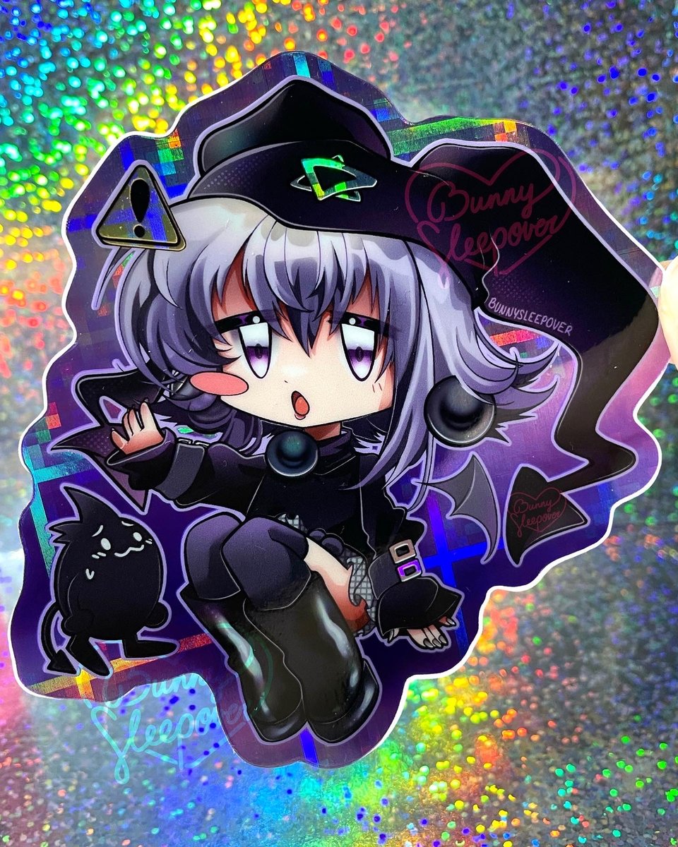 Digital Witch Mayura Holographic Pixel Sticker | bunnysleepover