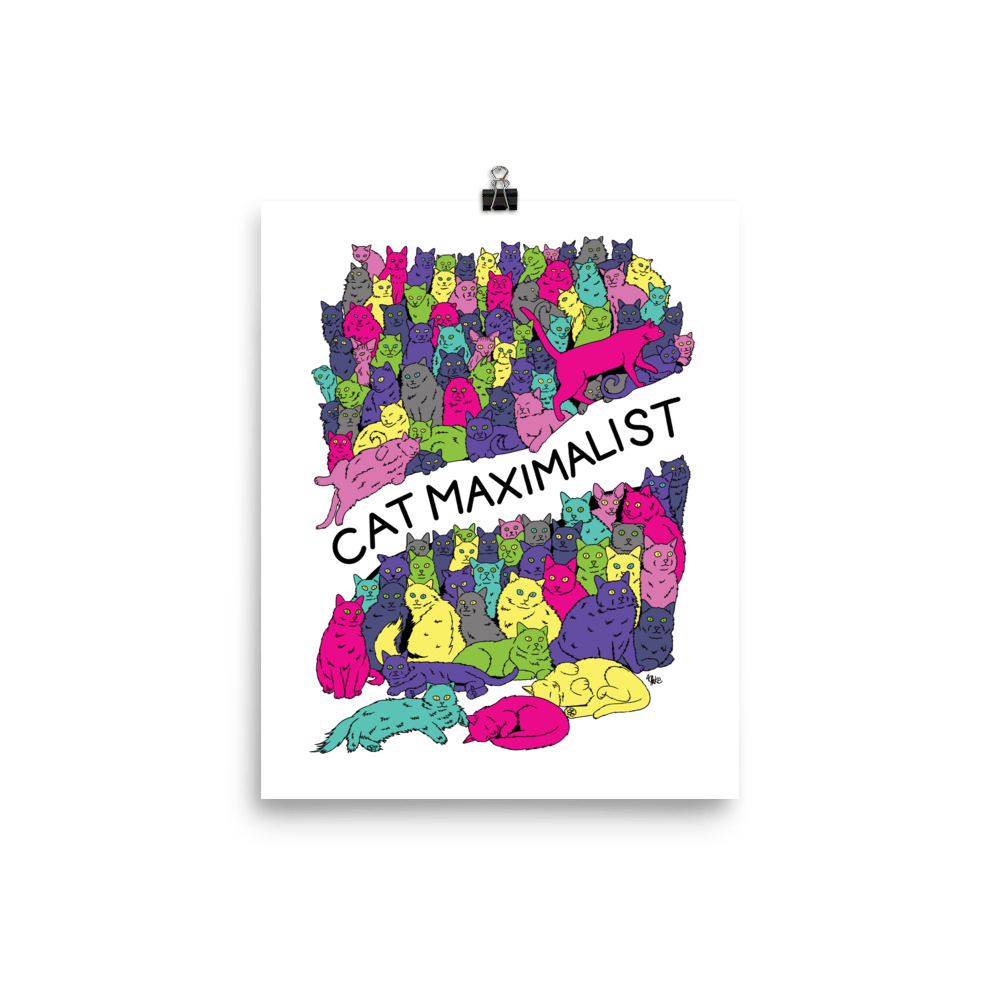 Cat Maximalist Art Print | tv trees