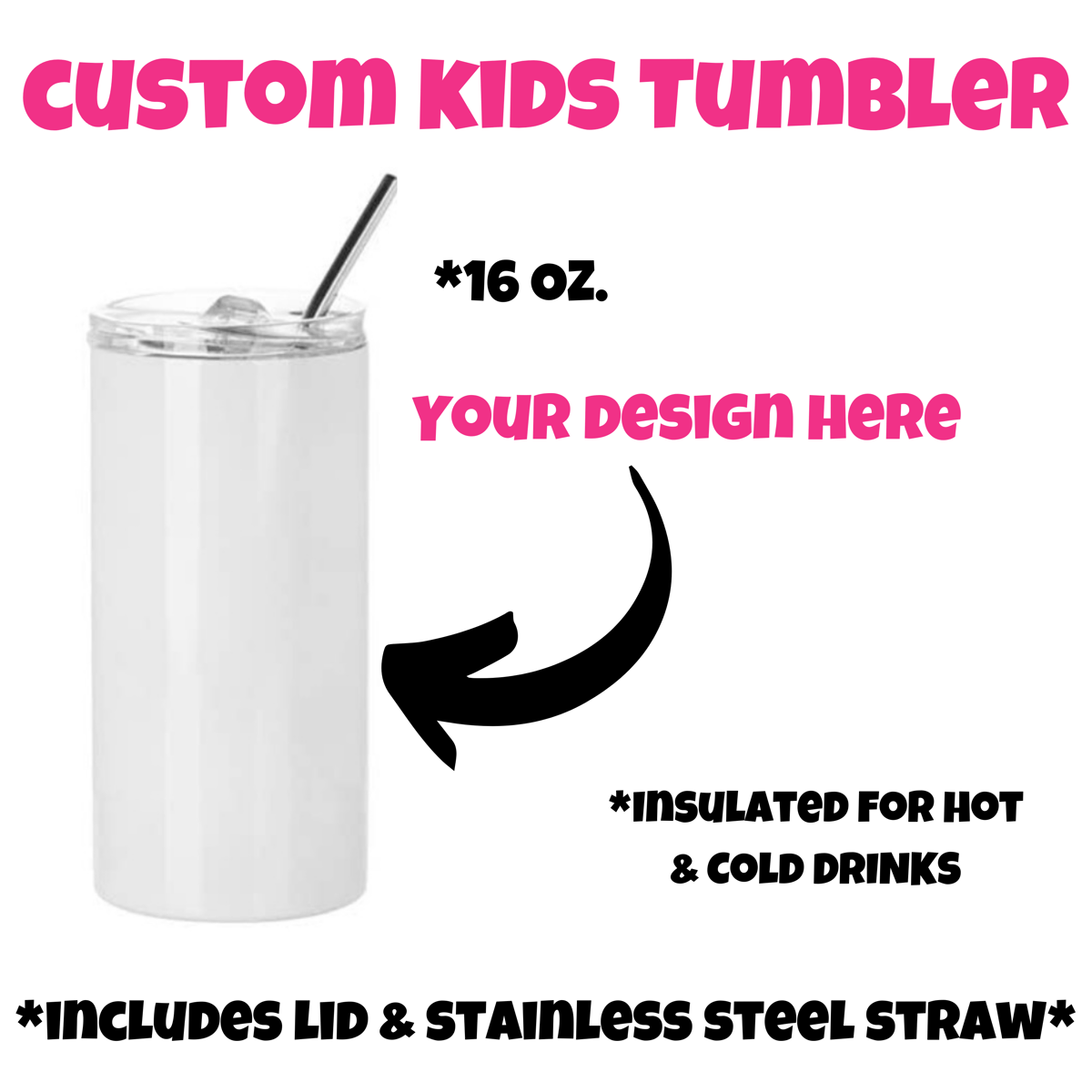 Custom Kids Tumbler🎁 | Lash Creations & Crafts