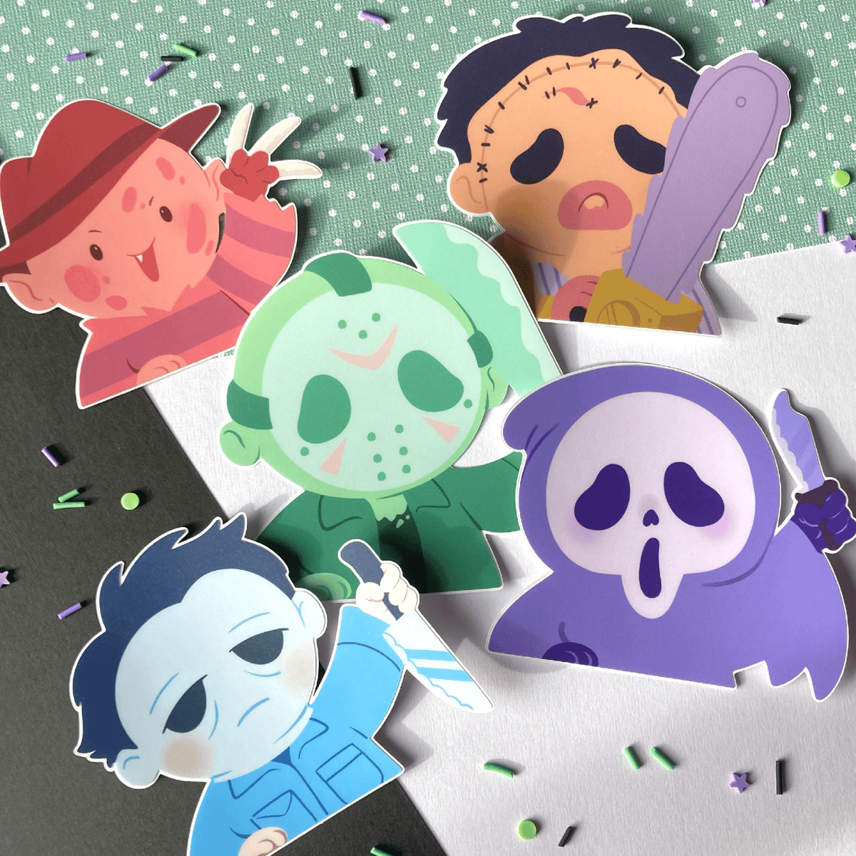 Slasher Peeker Stickers | Car & Laptop Peekers | Bear Bone Shop