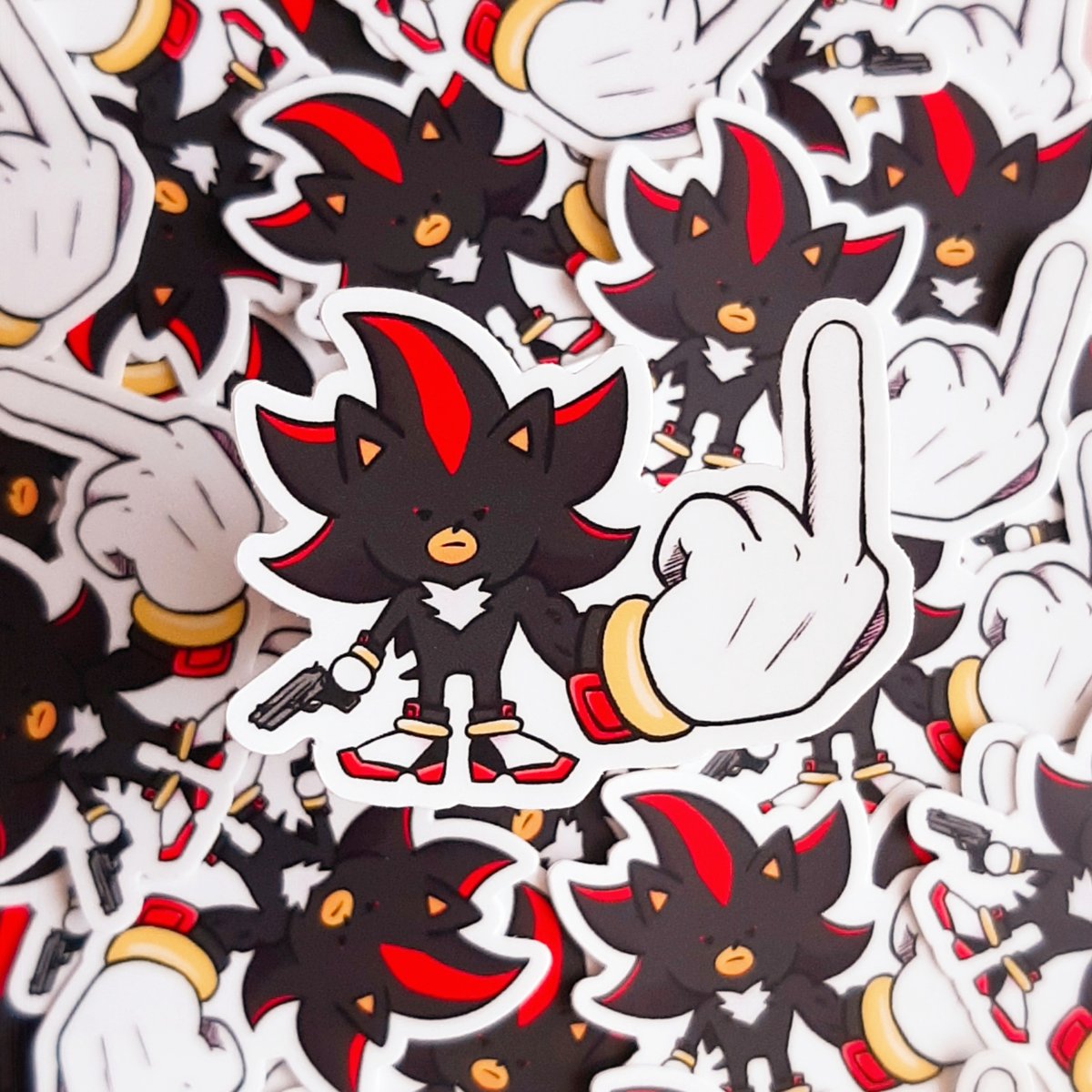 Middle Finger Shadow Vinyl Sticker | SSSONNY