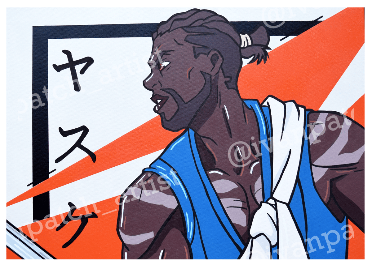 5x7 print of Yasuke the Legend | Ivanpatch