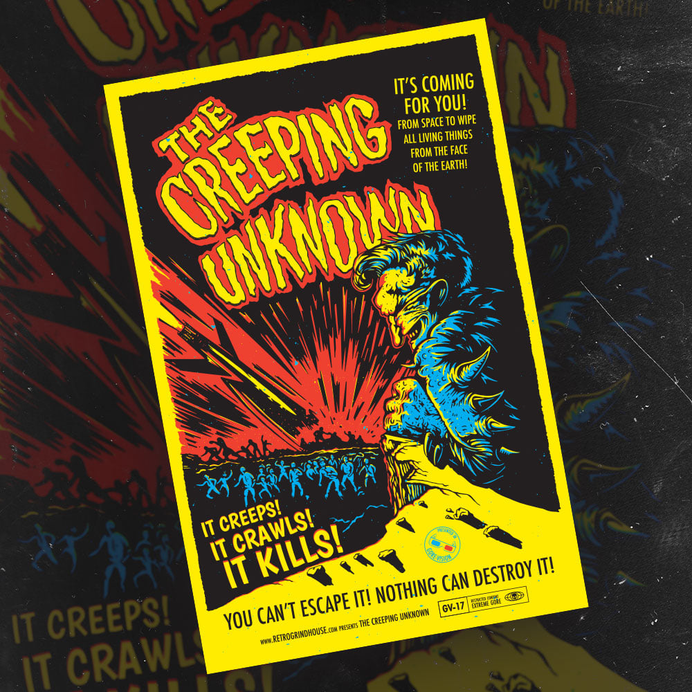 The Creeping Unknown Poster | Retro Grindhouse