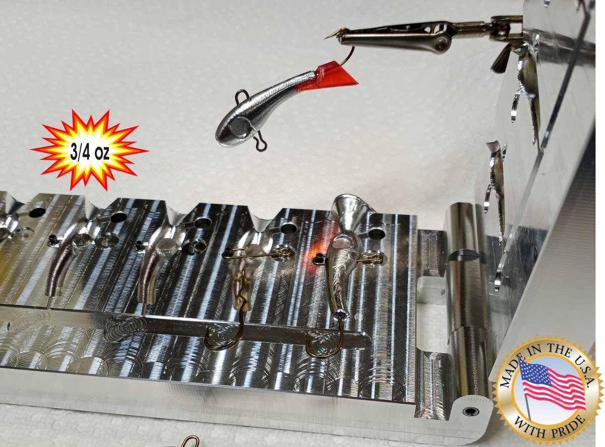 Vertical Jigging Minnow Mold ( 6 cavity ) Size: 3/4 oz ( Starter Kit ) | Lake Side Molds ...