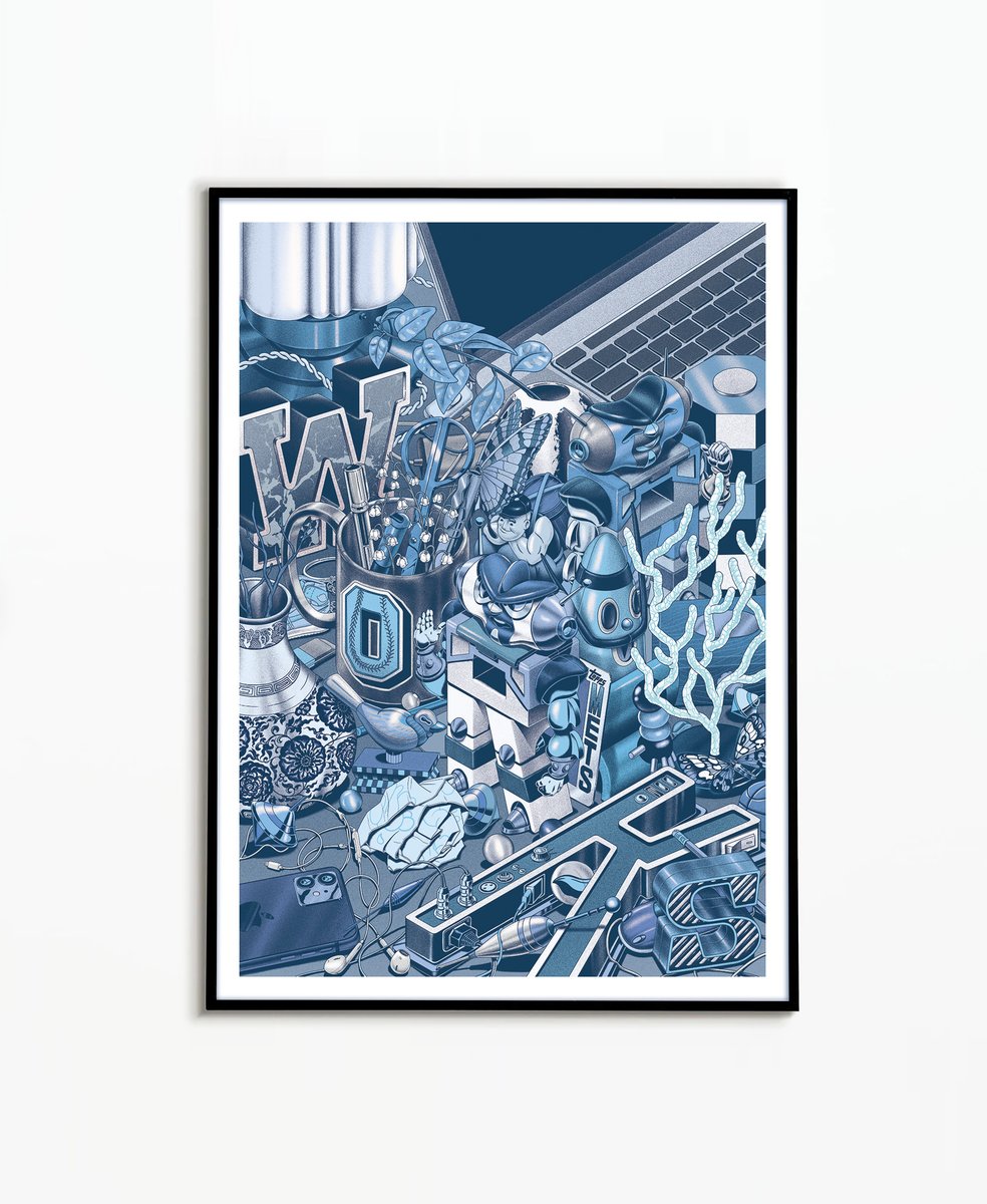 Work poster, Blue edition | Shane hello art