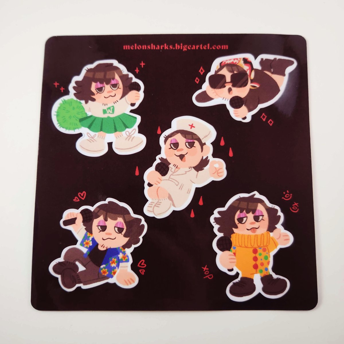 MCR - Gerard Way Tour Outfits! – Sticker Sheet | melonsharks MCR - Gerard Way Tour Outfits! – Sticker Sheet | melonsharks