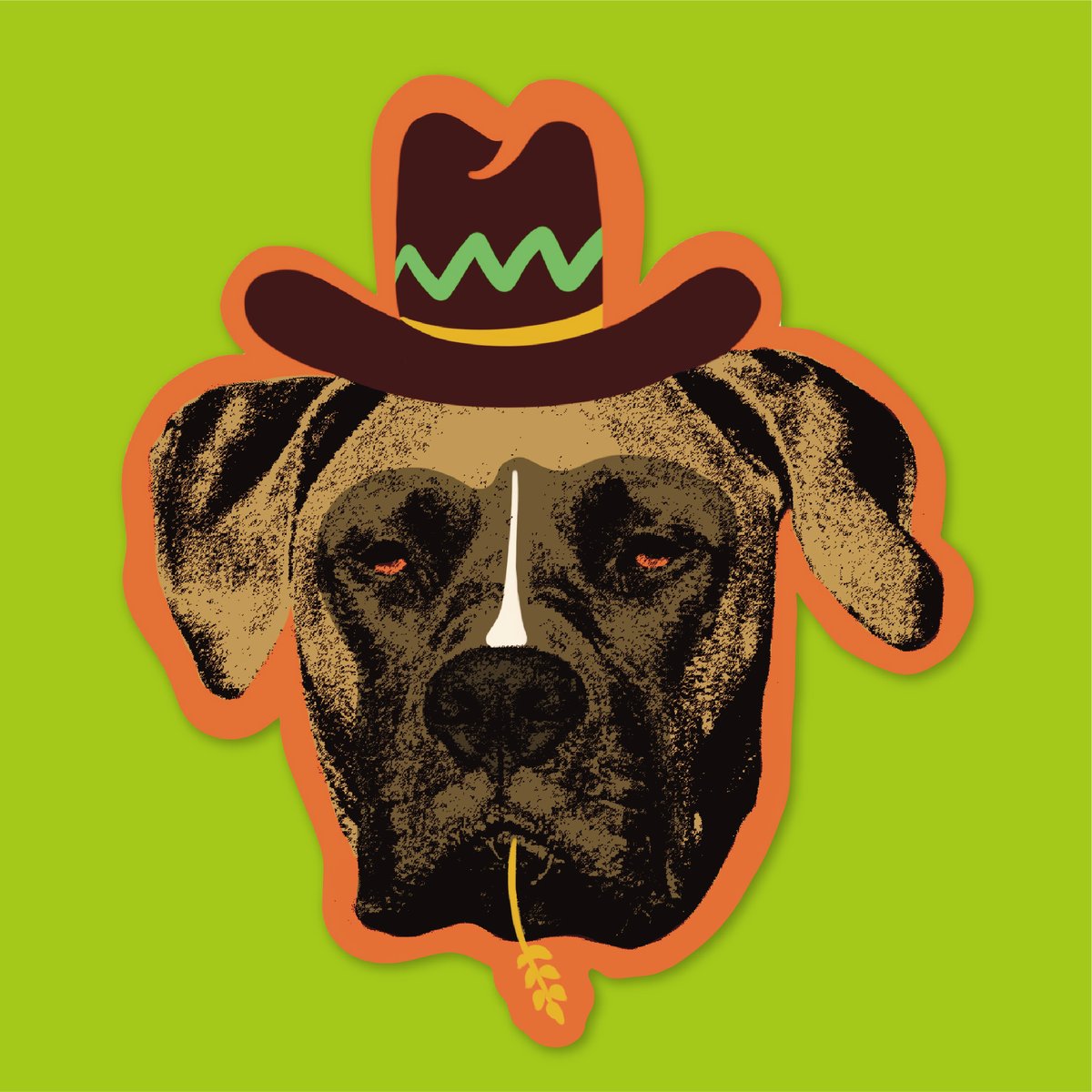 Cowboy Dog Sticker | Jennae Creates