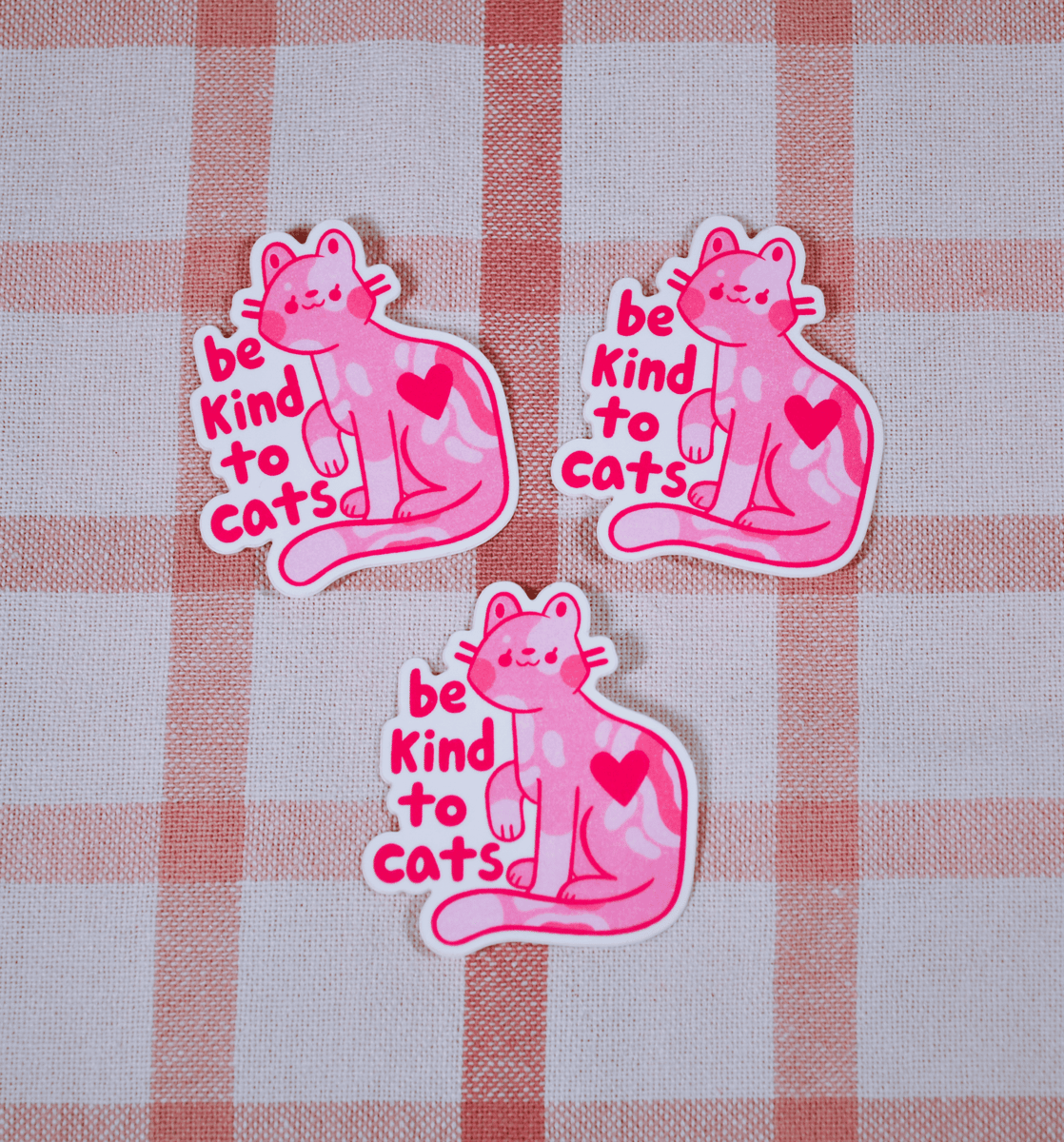 "Be Kind to Cats" Sticker | Honeypuff Press