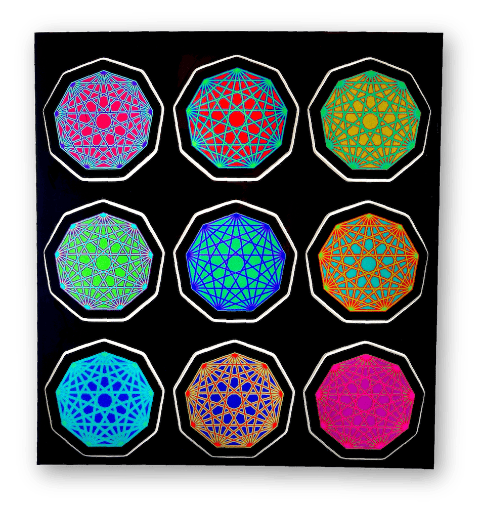 Nonagon Infinity Sticker Sheet | Shrug Studio