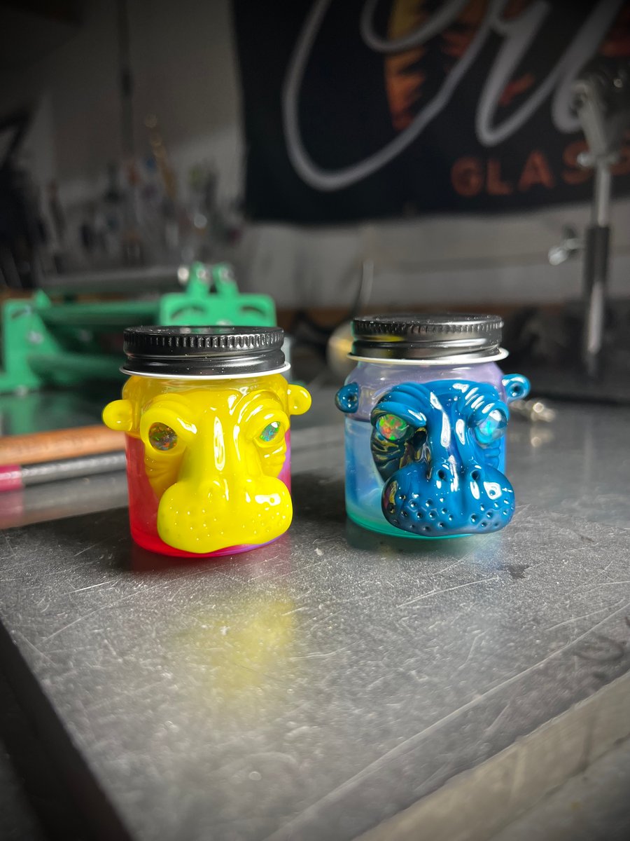 Heady Hippo Jar | Crux Glass