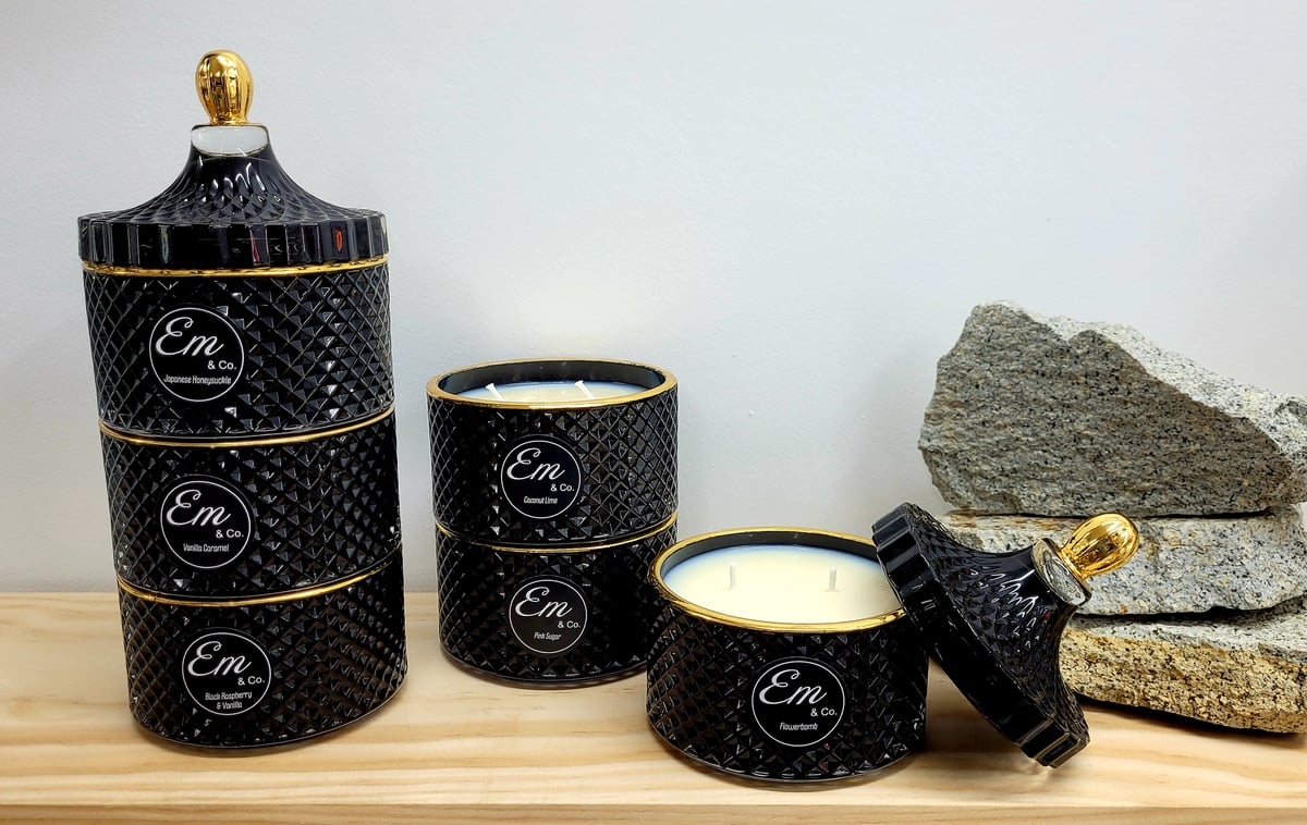 Black and Gold Geo Triple Stack | Em & Co.