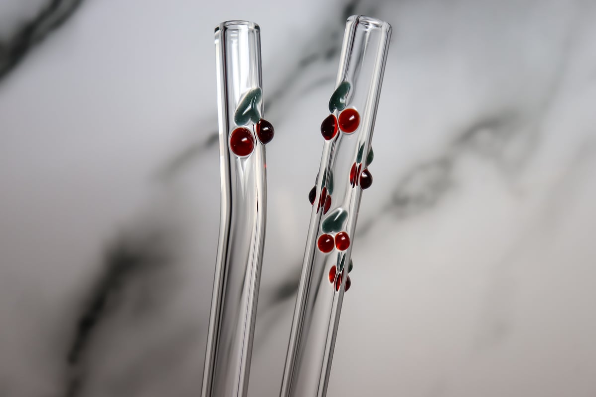 Cherry Glass Drinking Straw | Bow Valley Straws