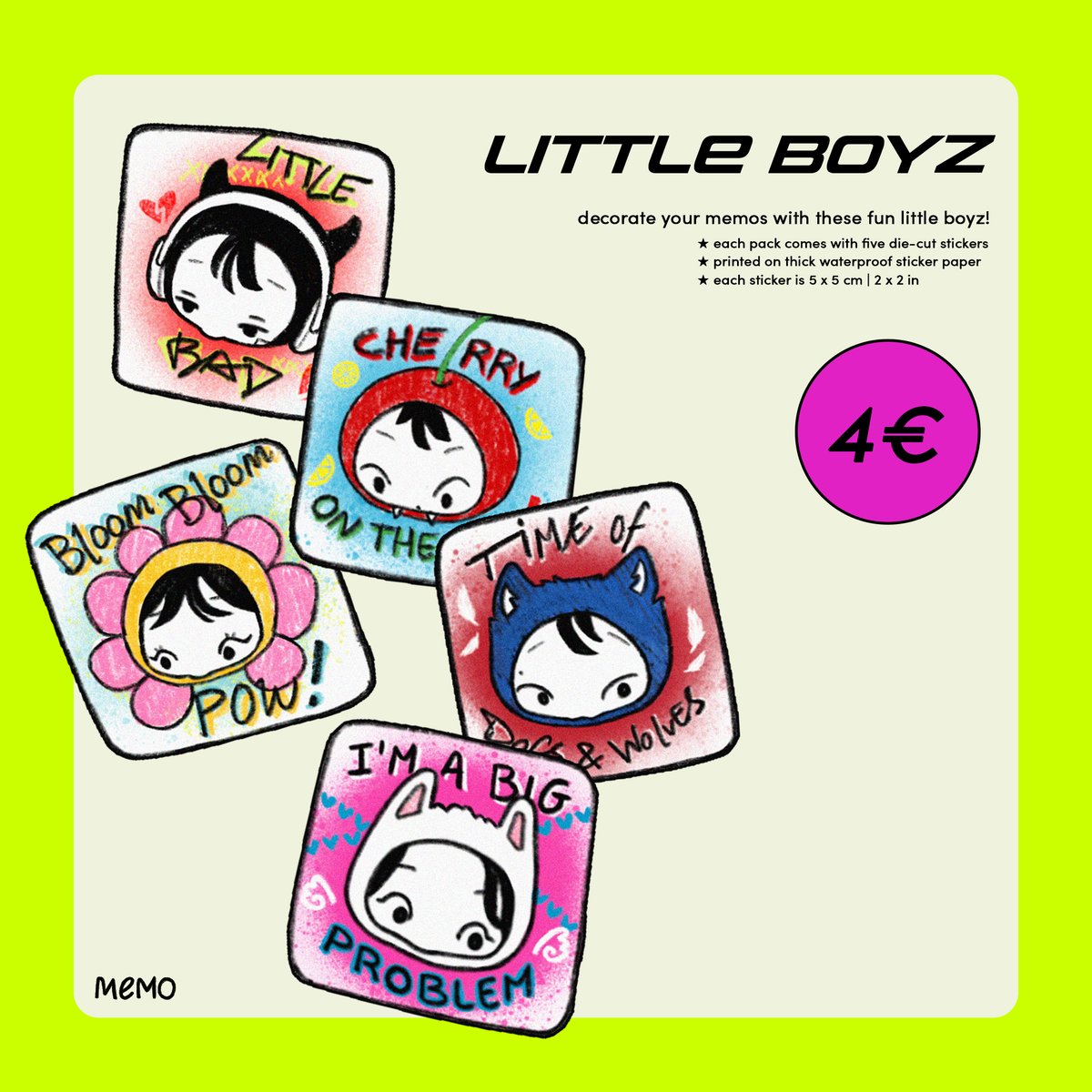 PREORDER ★ LITTLE BOYZ STICKER PACK | INMYMEMO