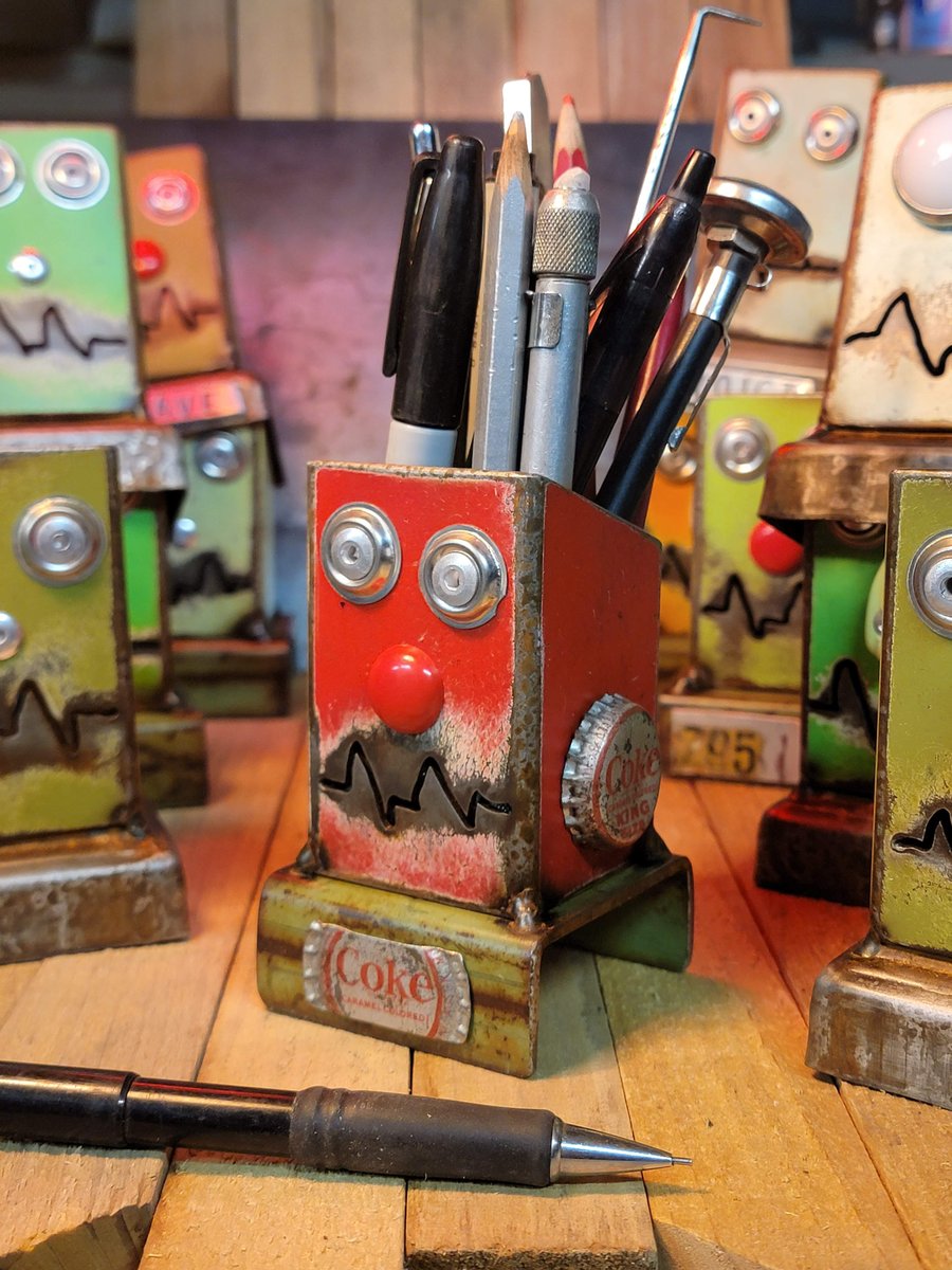 Red Robot King Coke desk organizer / VOIGT EMPORIUM