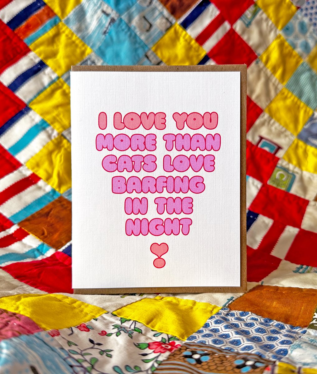 I Love You More Than Cats Love Barfing in the Night-Card | MBMB