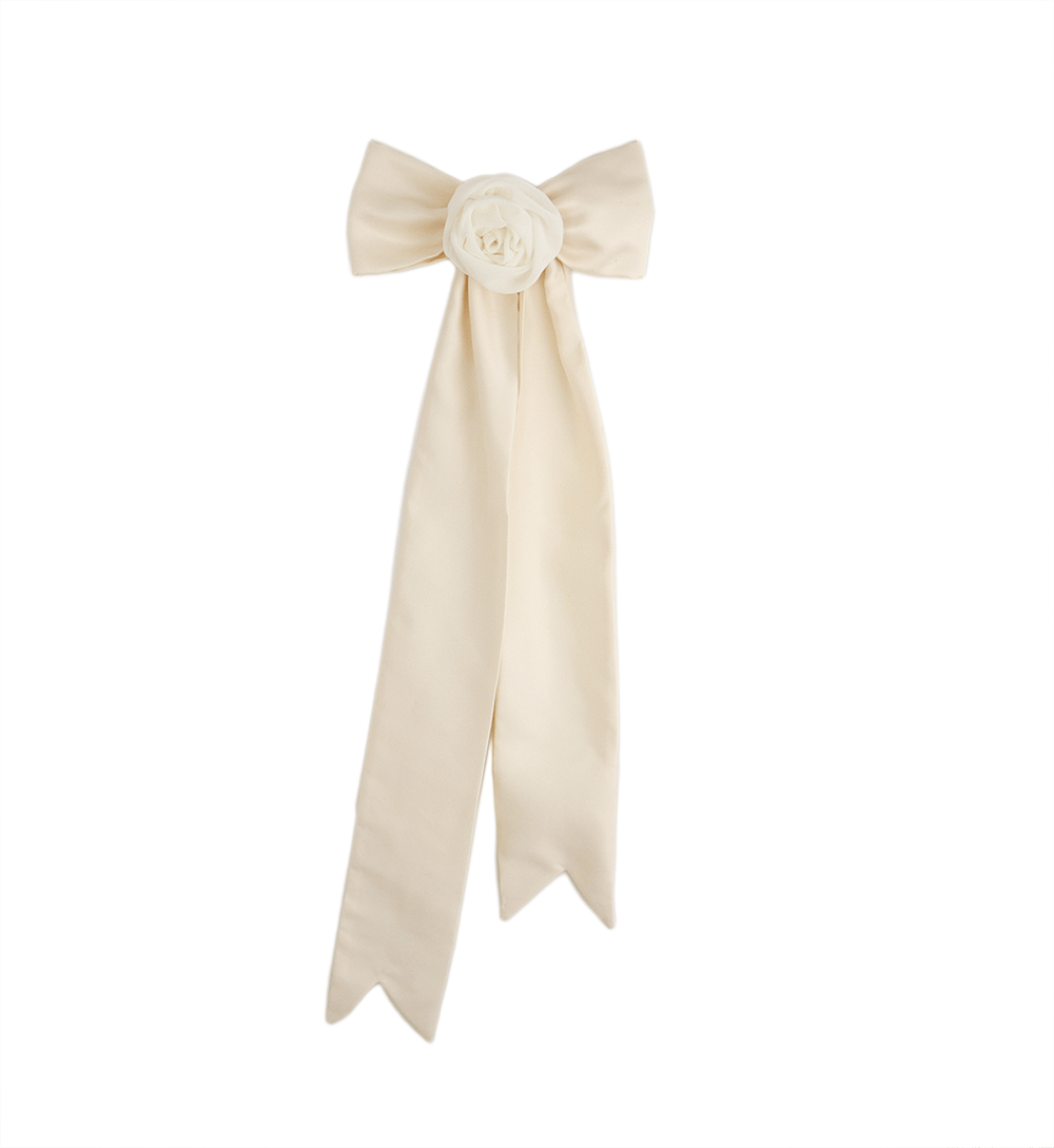 dollymilk — Pique Arabesque Ribbon -Ivory