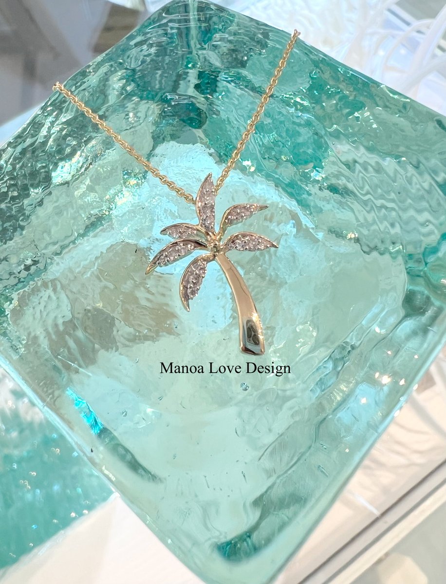 14k diamond palm tree | Manoa Love Design