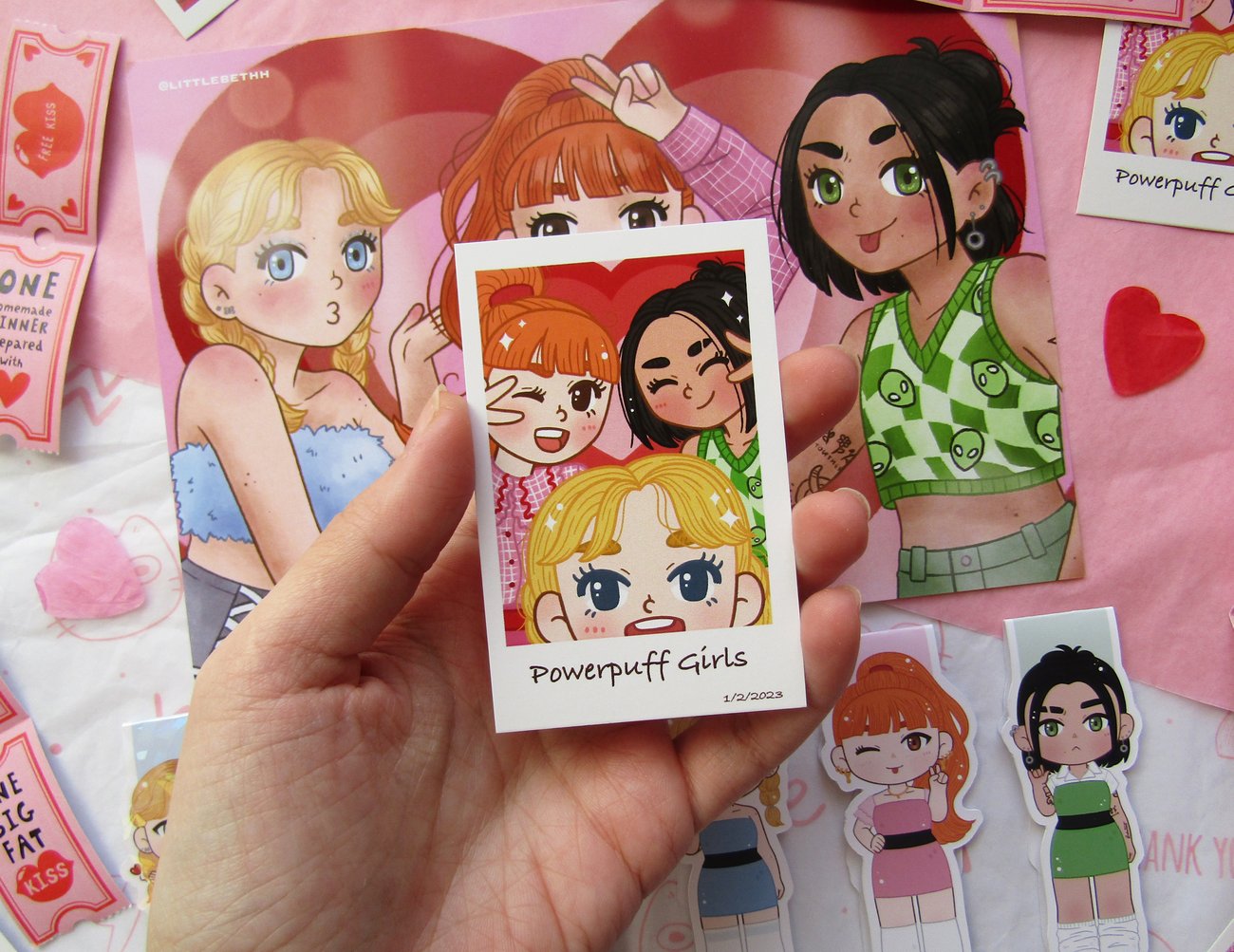 POWERPUFF GIRLS BOOKMARKS + PRINT + POLAROID | LittleBeth