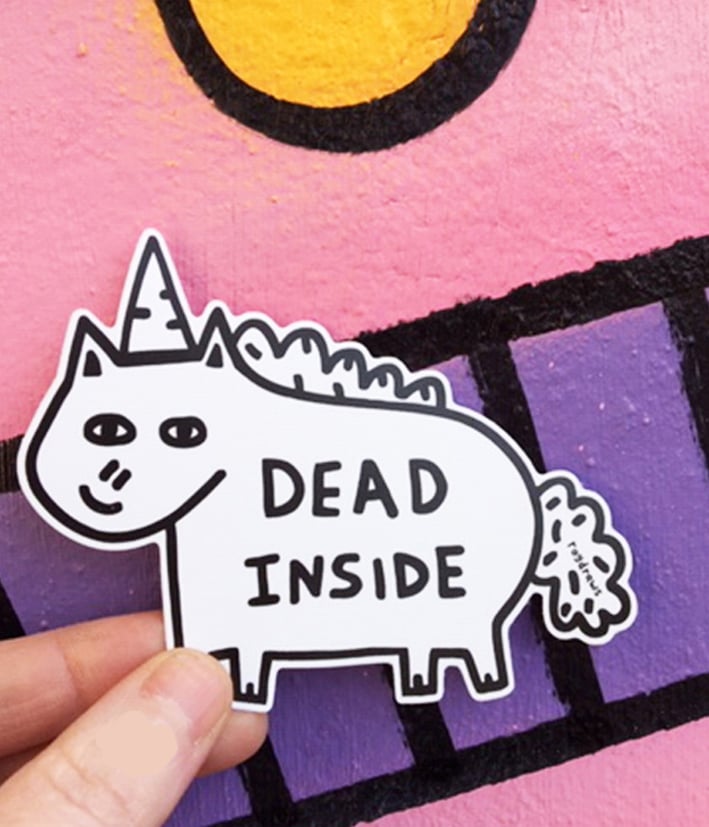 Dead Vinyl Sticker | Unicorn Gang