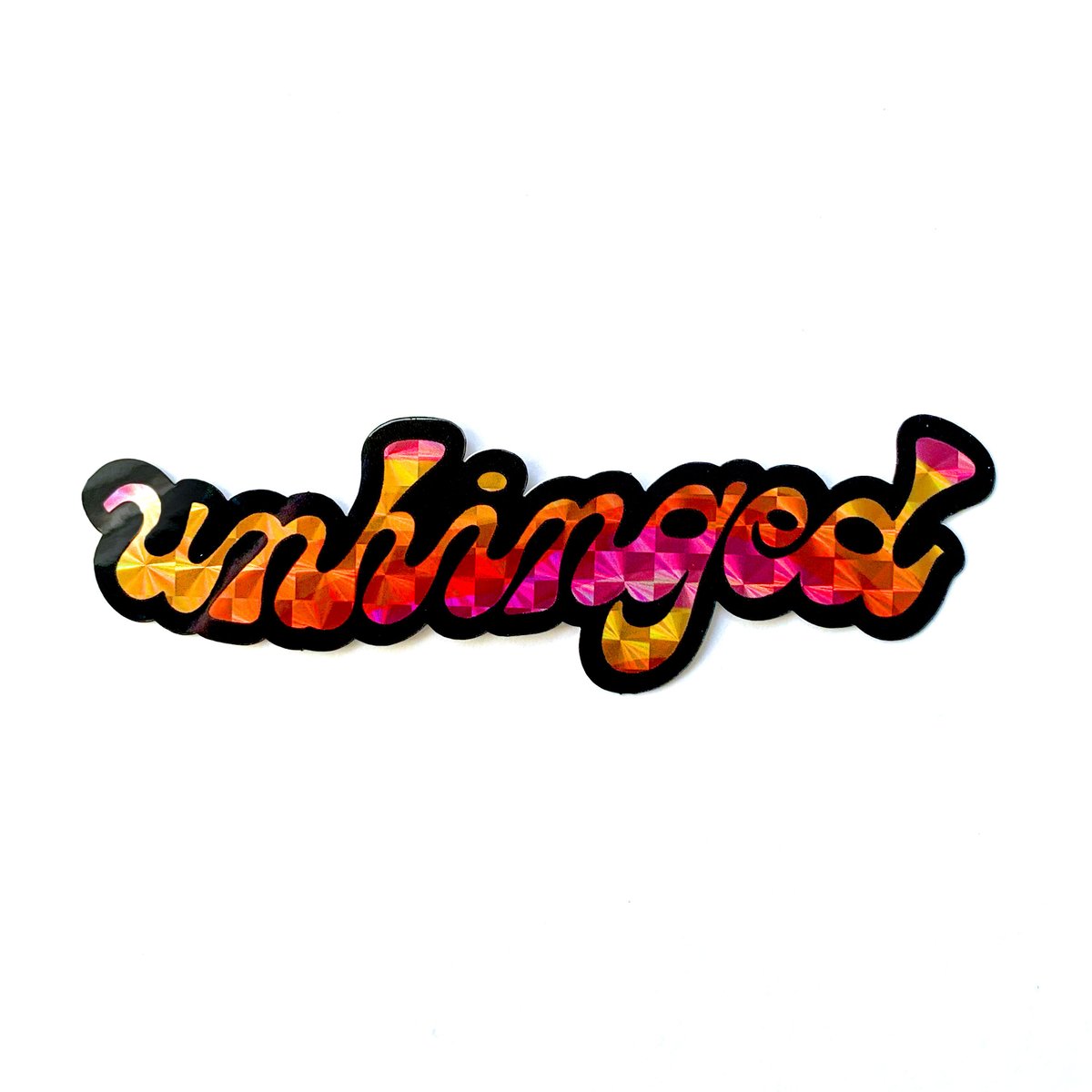 Unhinged Prismatic Sticker | krystan saint cat