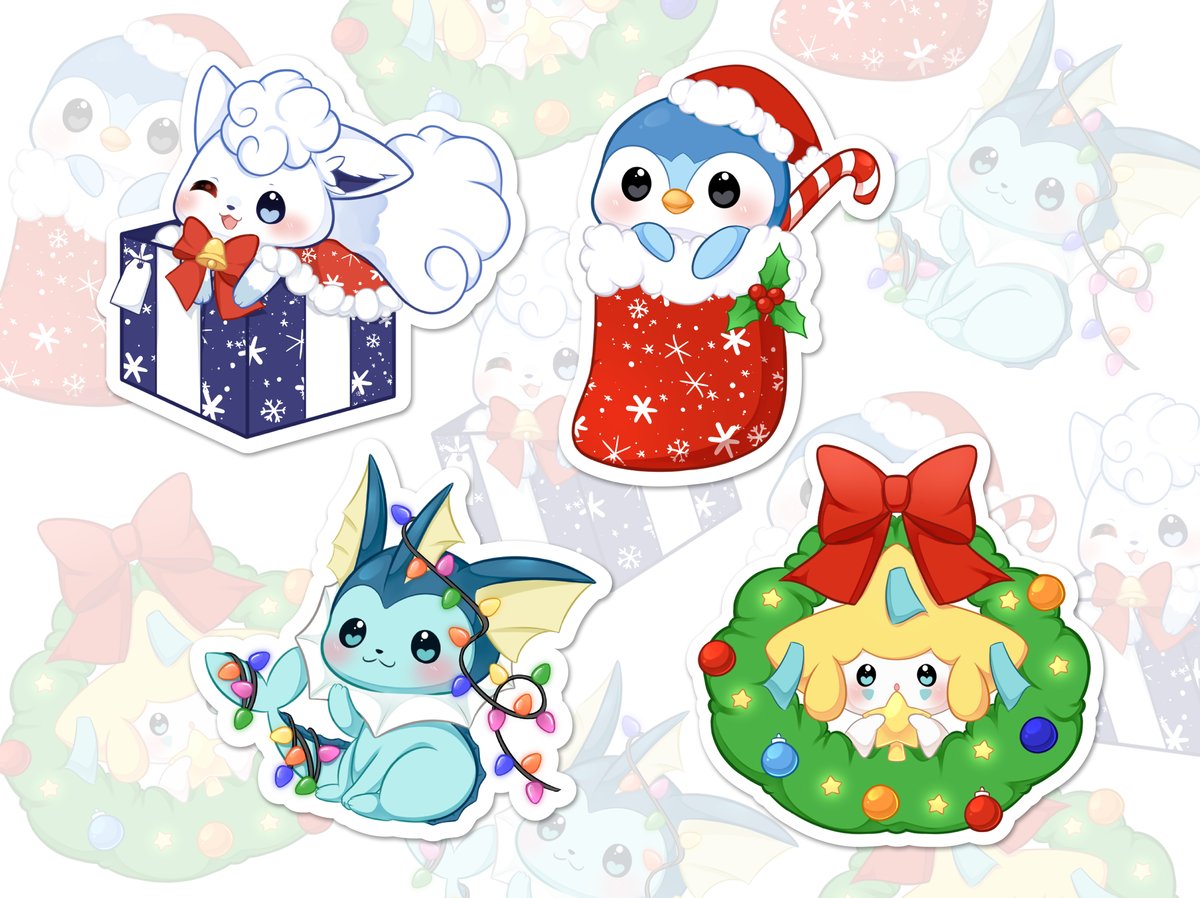 Pokemon Christmas Sticker | MaeMunchiesCo