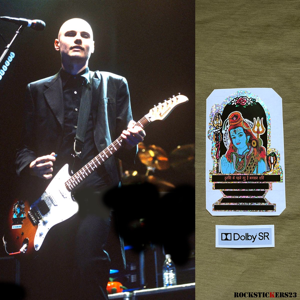 Billy Corgan Shiva and DolbySR guitar stickers Fernandes Decade Adore ...