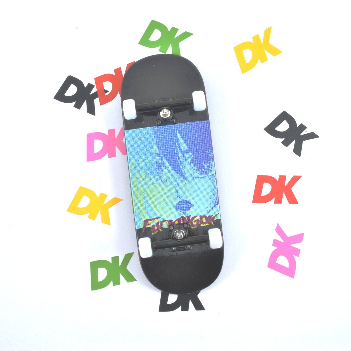 f@ckingdk blue complete black | dk fingerboards