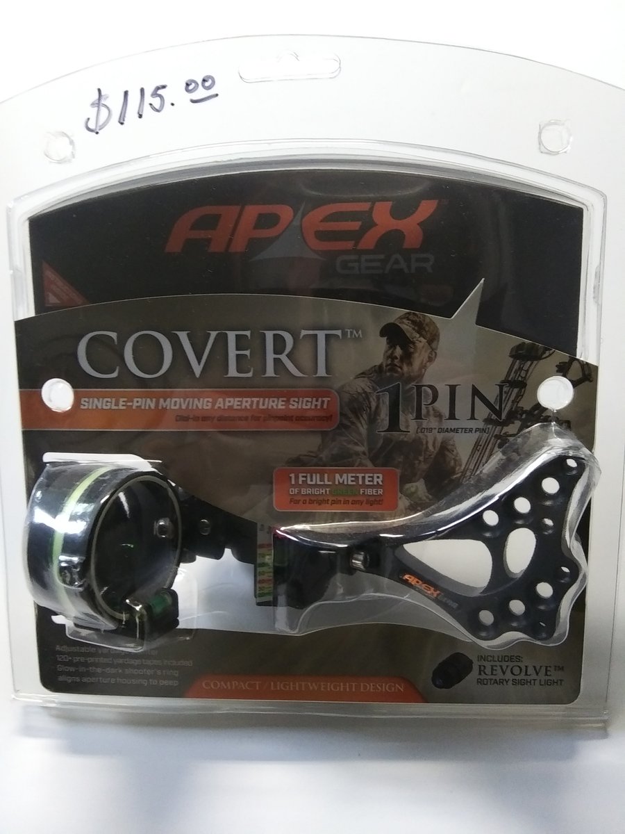 Minton Archery — APEX COVERT Single pin sight .019 pin