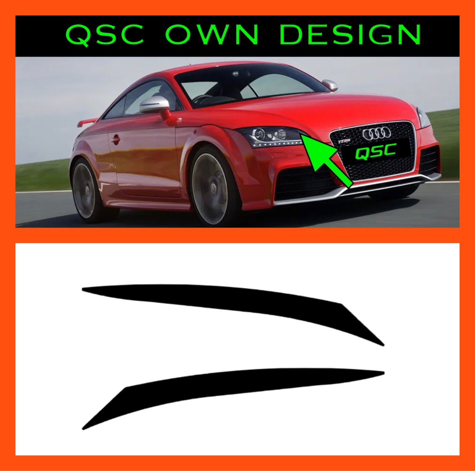 X2 Audi Tt Mk2 Eyebrow Stickers | QsCustom