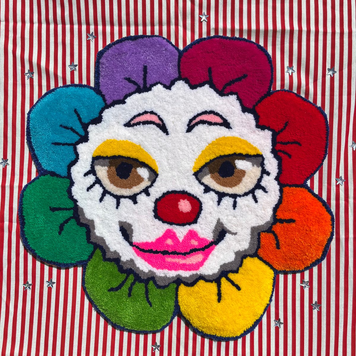 Clown Flower Tufted Wall Hanging | Sunshine Dimension