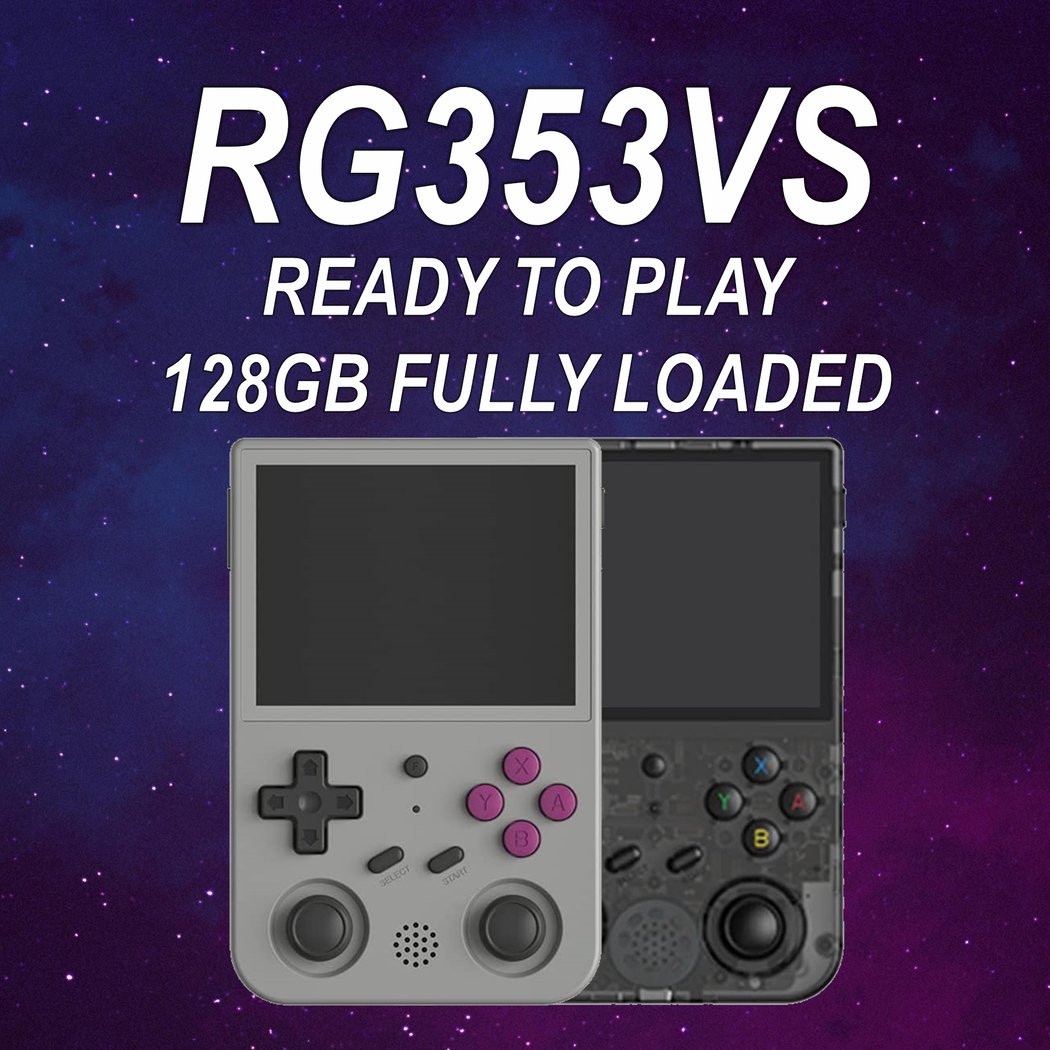 RG353VS Handheld Console 128GB Ready to Play + Fully Loaded | gotoretro