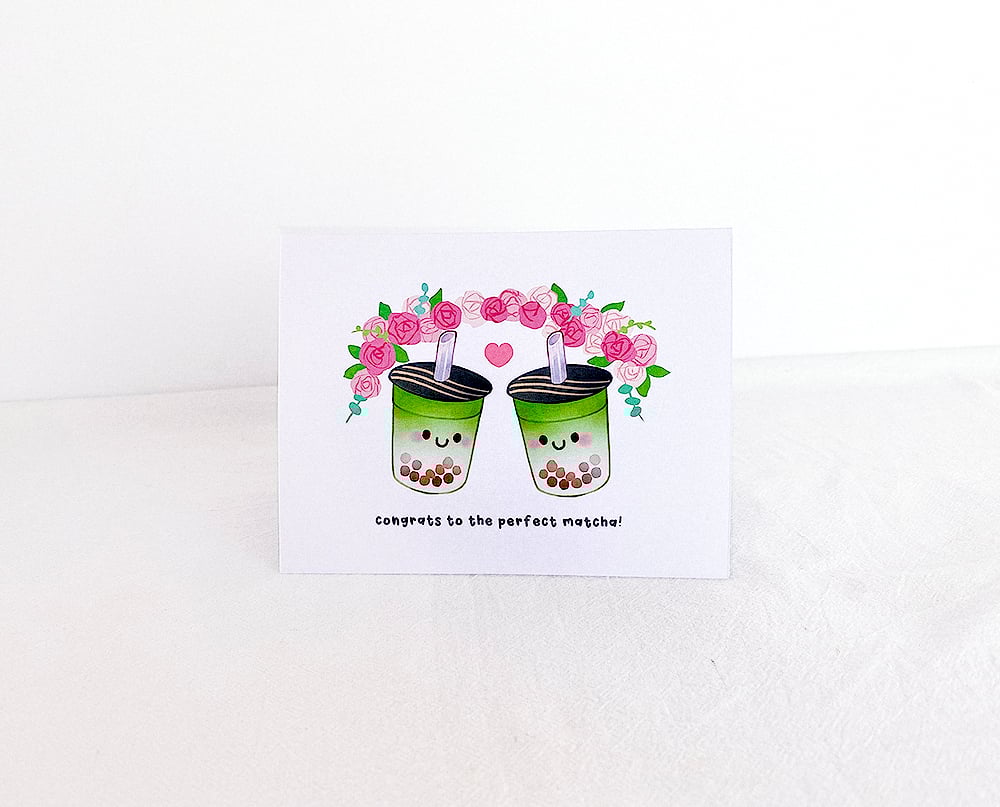 Matcha BBT Wedding Card | ydxart