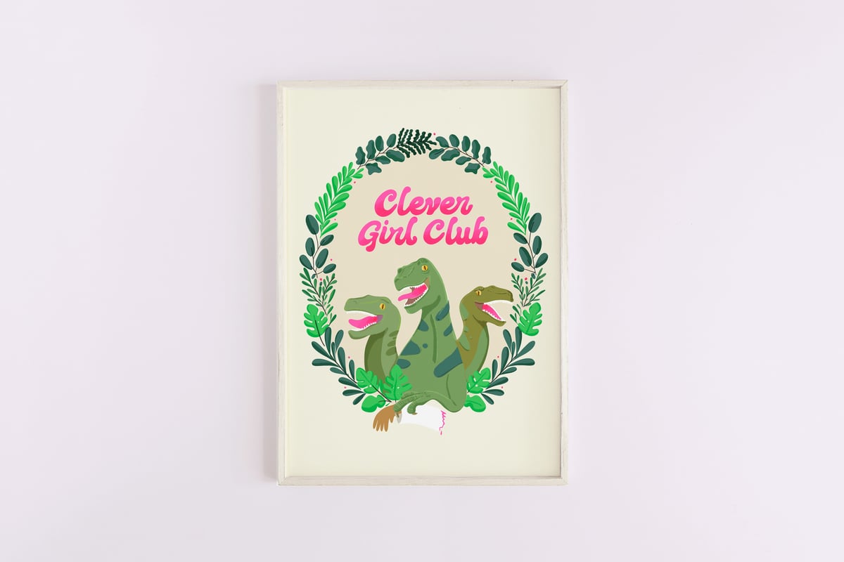 Clever Girl Club Jurassic Park Print | Jess Bright Design Shop