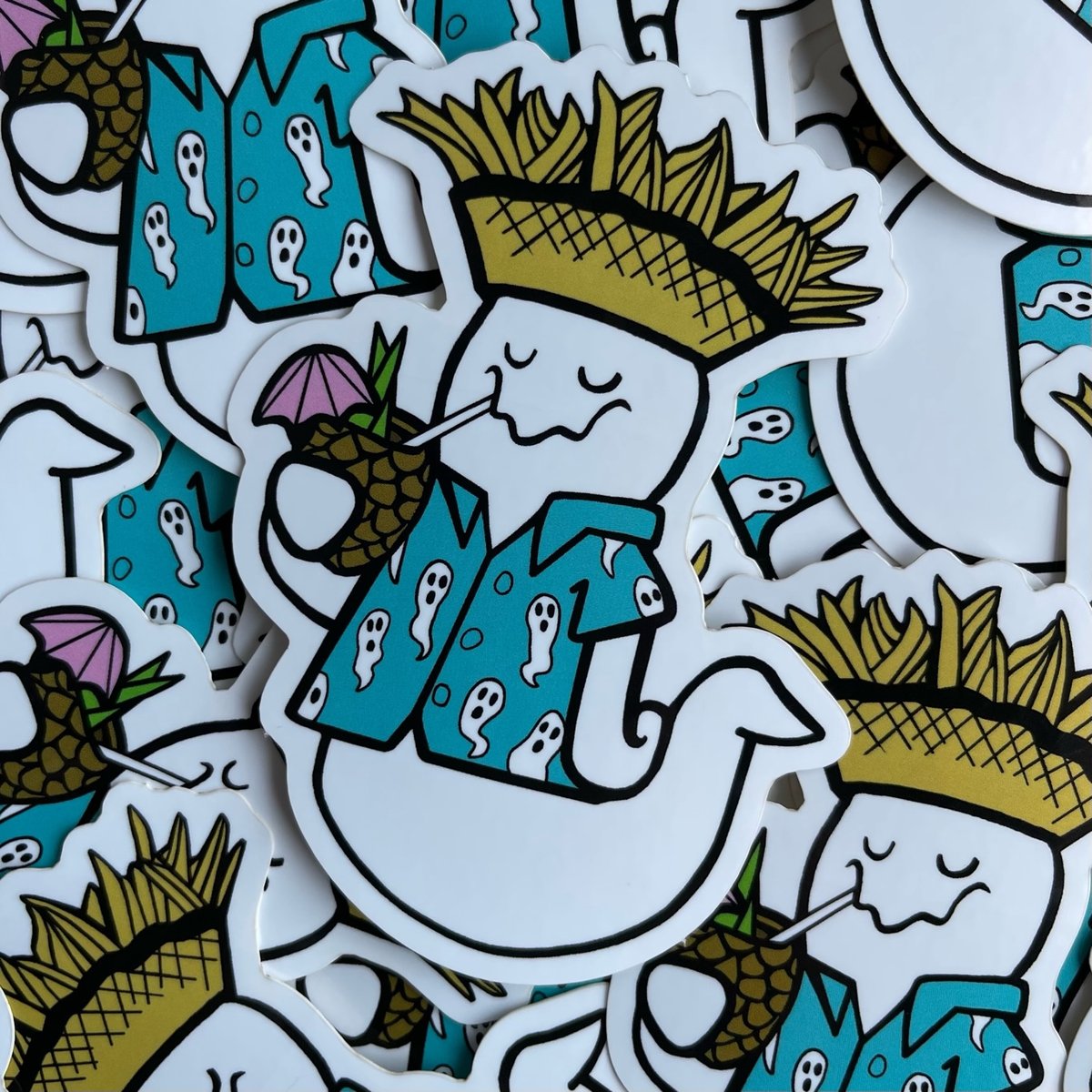 BOO-UAU 4" Luau Tiki Vinyl Sticker | The Black Lagoon Room
