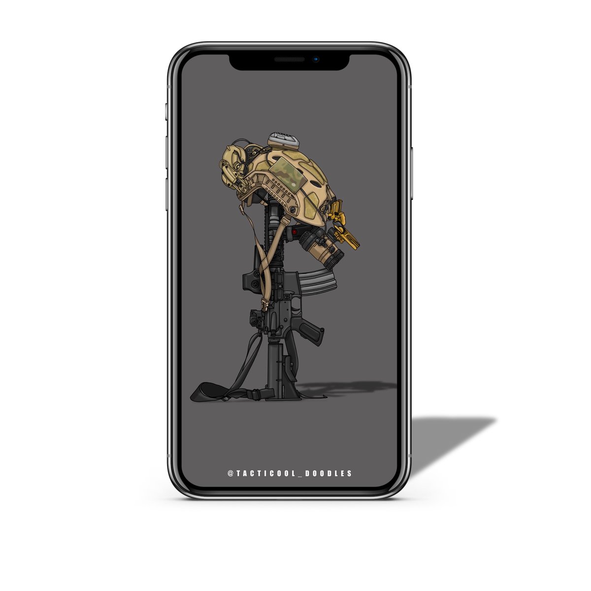 HELMET RIFLE PHONE WALLPAPER | TACTICOOLDOODLES