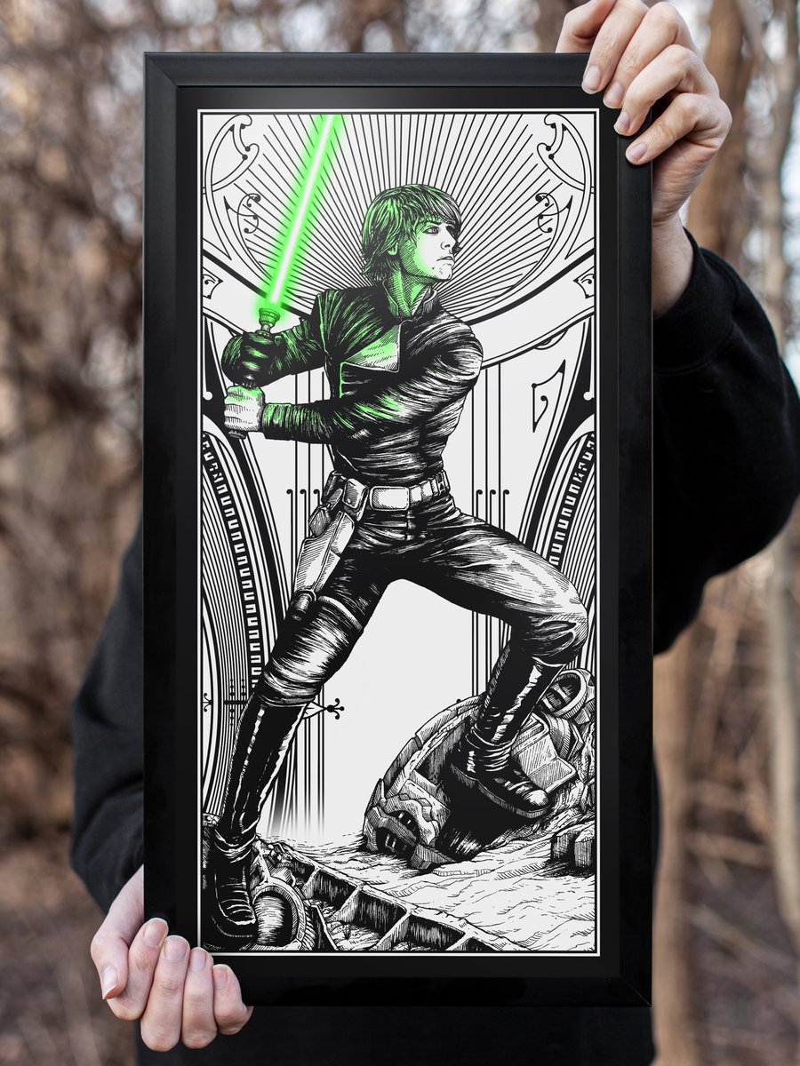 "Luke" - Metallic Sheen Print | SpaceWolf