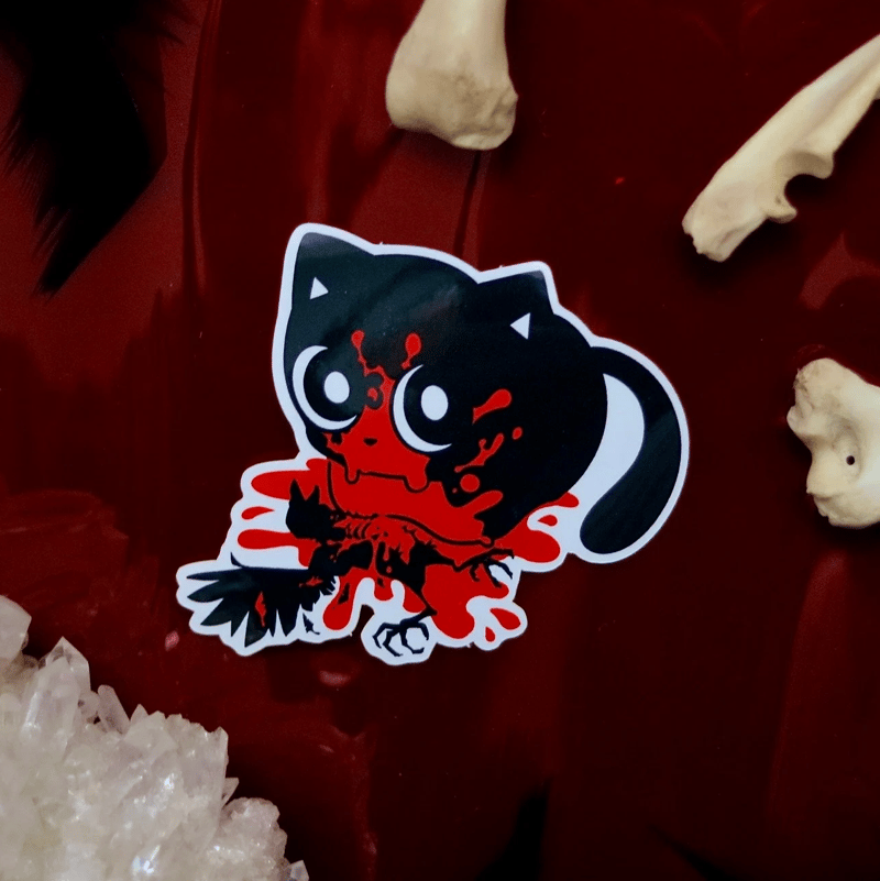 Bloody Cat Sticker | MITTENMEAT