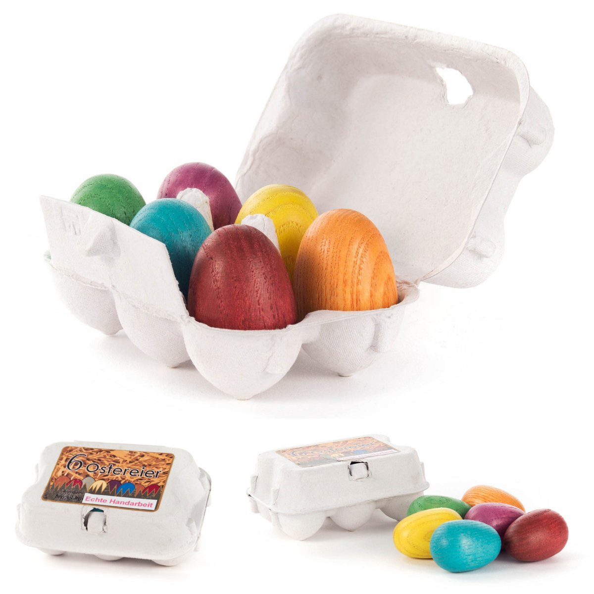 Small wooden Easter Eggs in Carton | The Crafty Squirrel