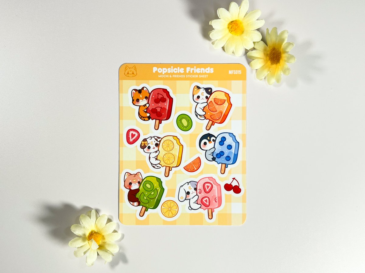 Popsicle Friends Sticker Sheet #MFS015 | MaeMunchiesCo