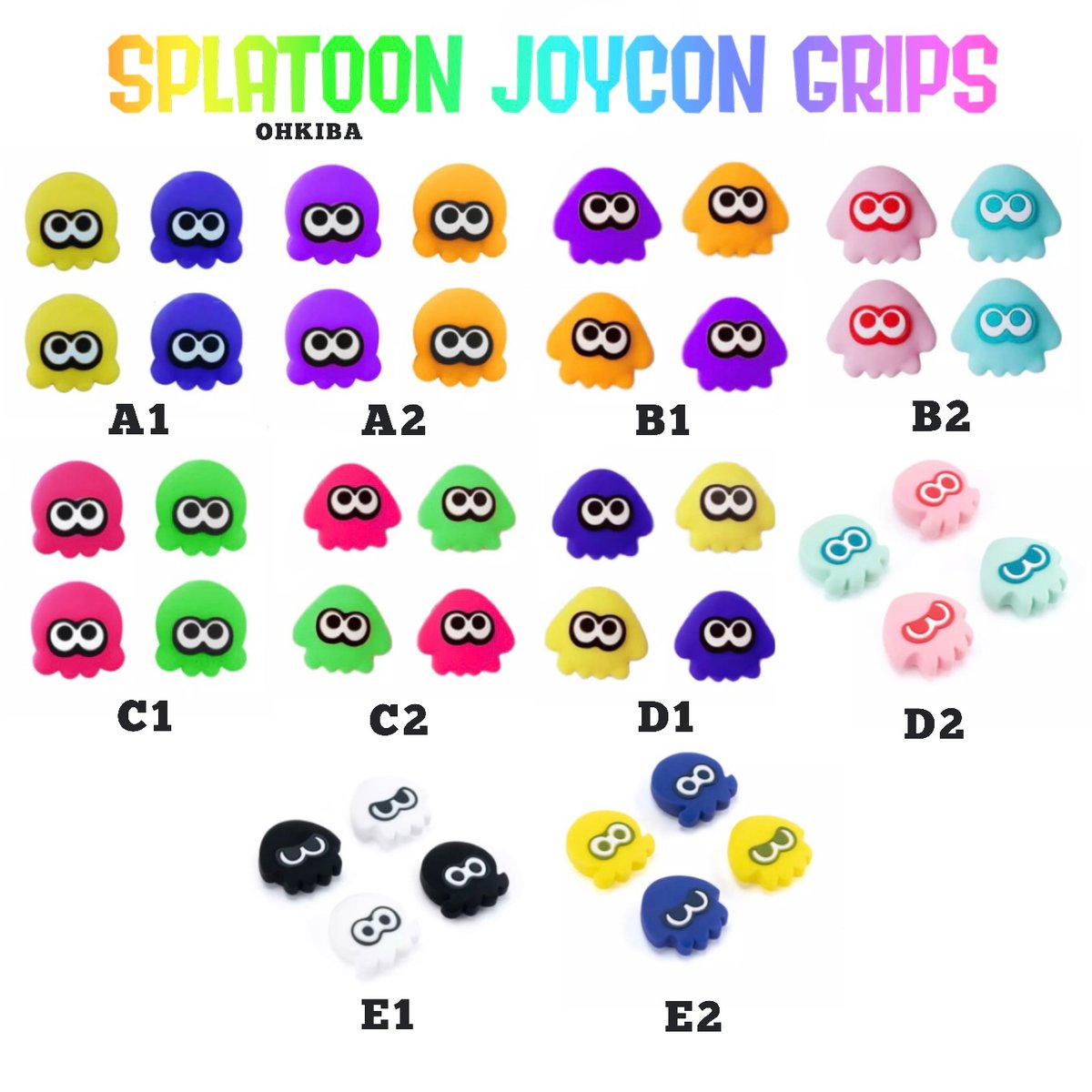 Splatoon Joycon Thumb Grips | Ohkiba