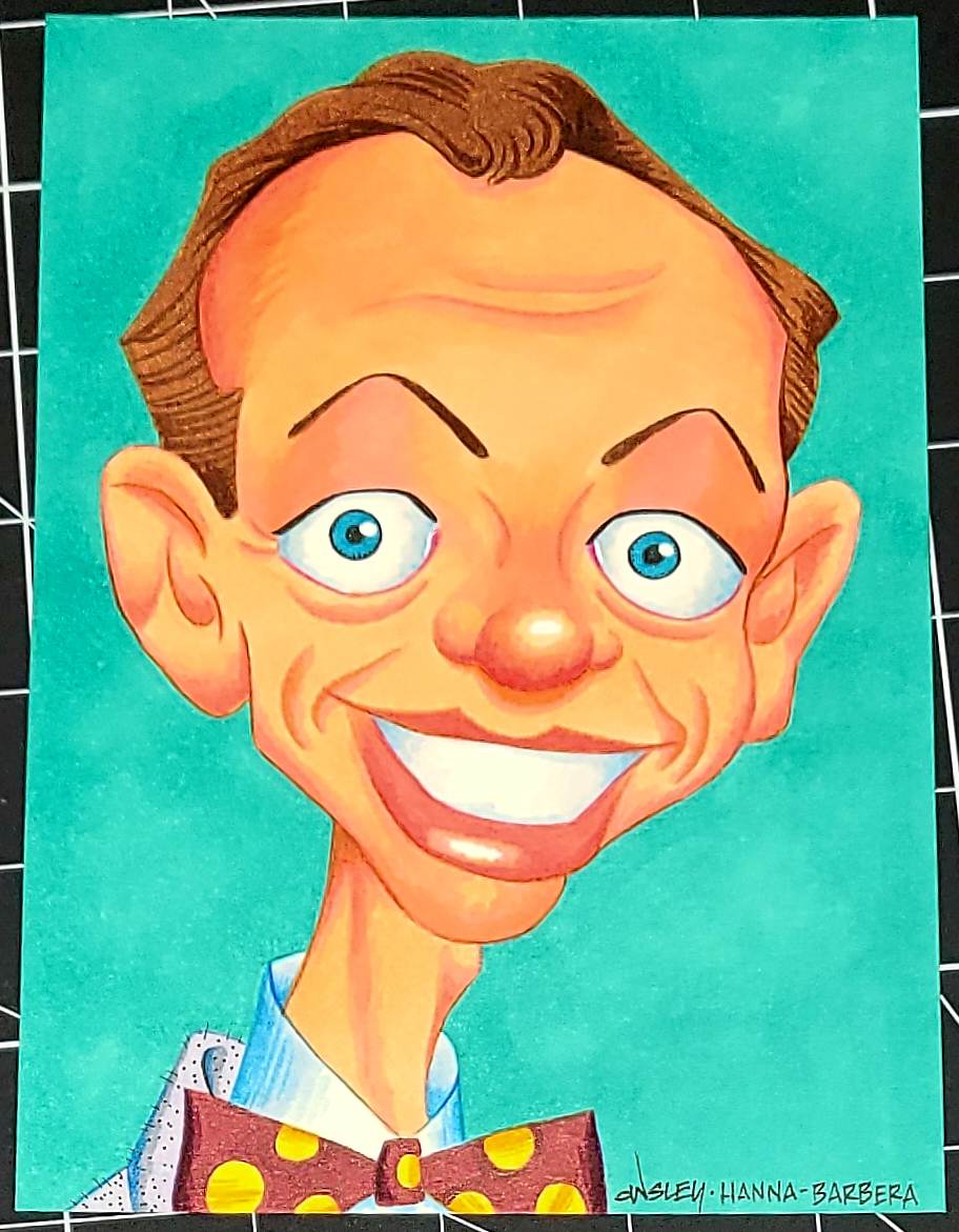 DON KNOTTS 5x7 ORIGINAL ART! | PATRICK OWSLEY Pop Culture Cartoonist