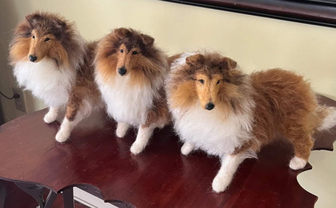 9" Standing rough Collie(any color) | Heart of Heaven Farm and Gifts