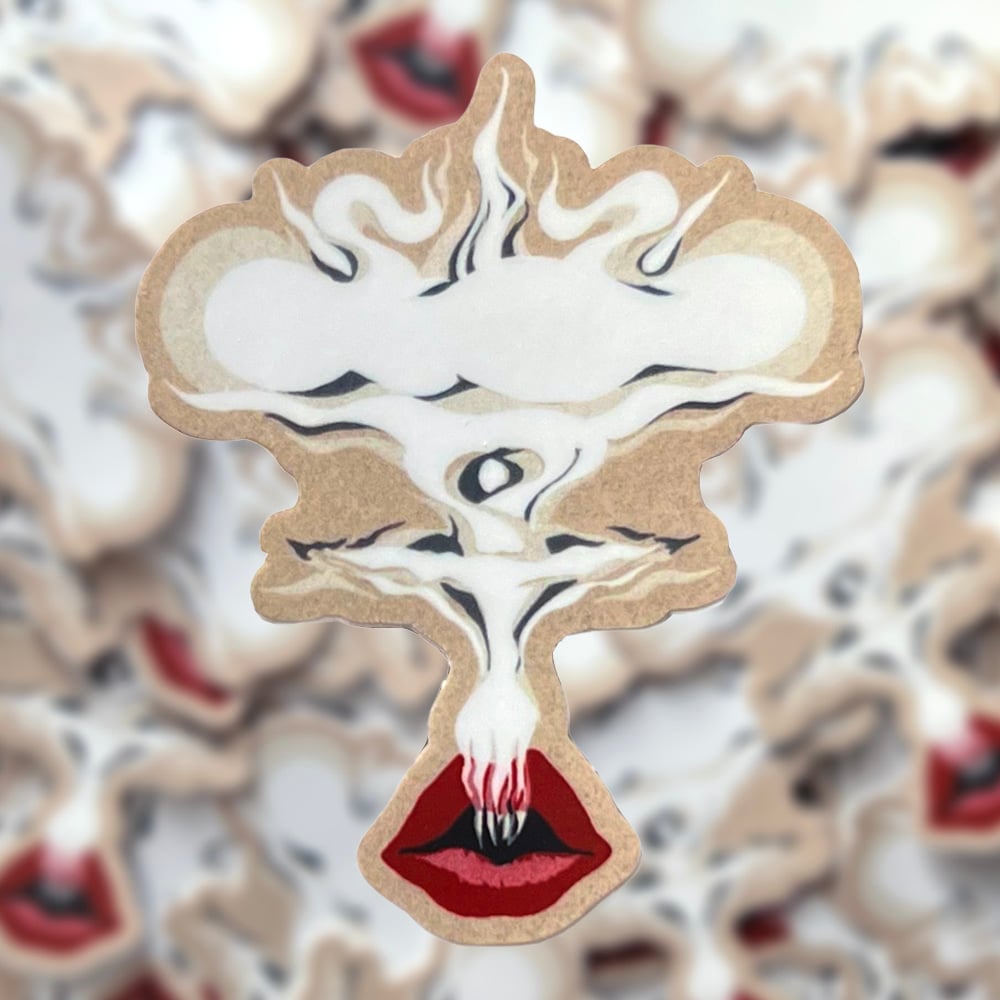 Atomic Smoke Vinyl Sticker | Black Owl Press