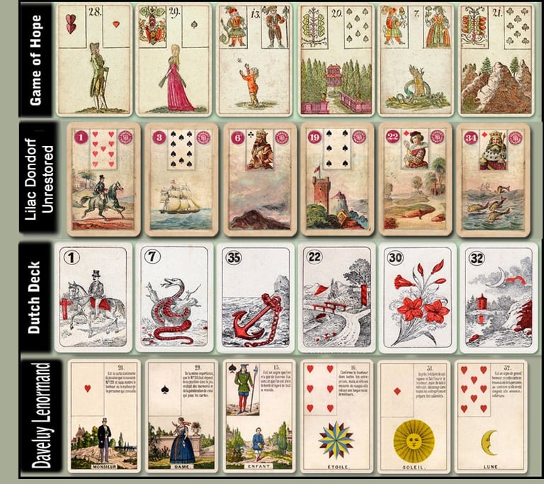The Cartomancer — Mini Lenormand Decks ~ LOTS of them